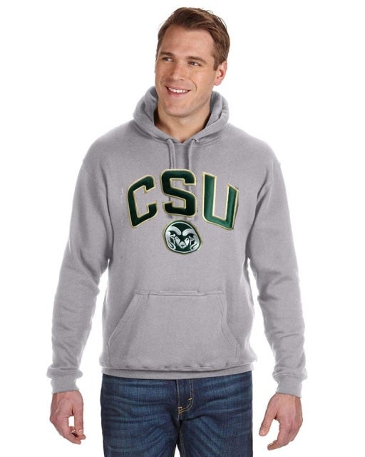 CSU Rams Tailgate Gray Beer Koozie Fleece Pullover Hood